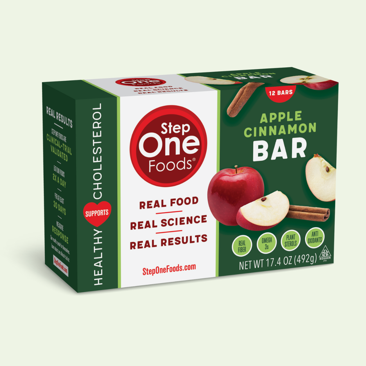 Step One Foods Cholesterol Lowering Bar, Apple Cinnamon | Step One Foods