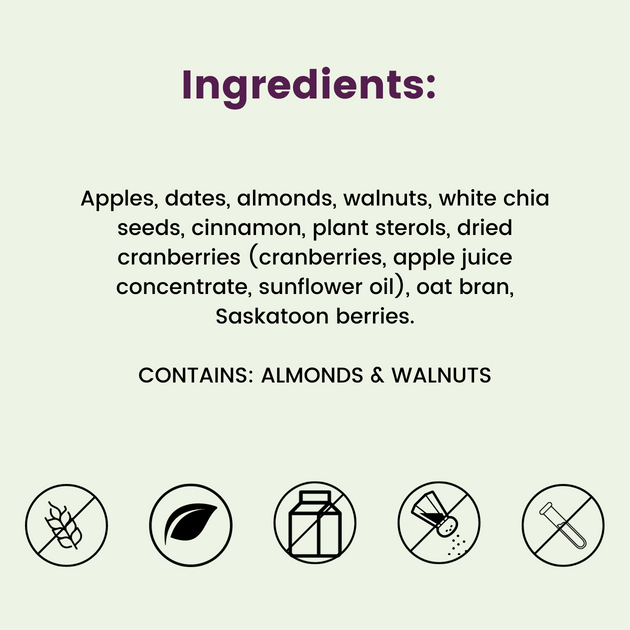 Step One Foods Cholesterol Lowering Bar, Apple Cinnamon | Step One Foods