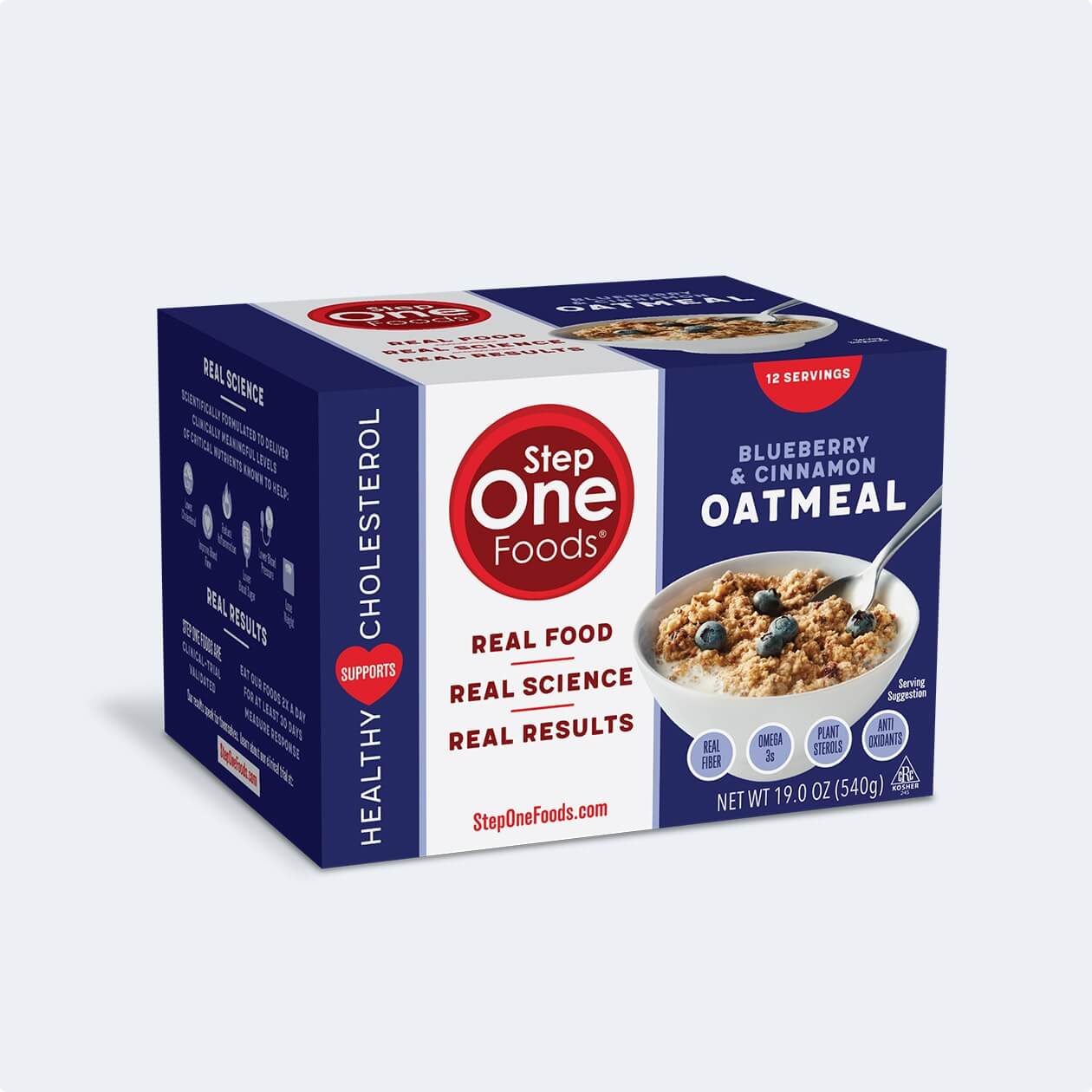 Cholesterol Lowering Gluten-Free Oatmeal Packets, Blueberry | Step One ...